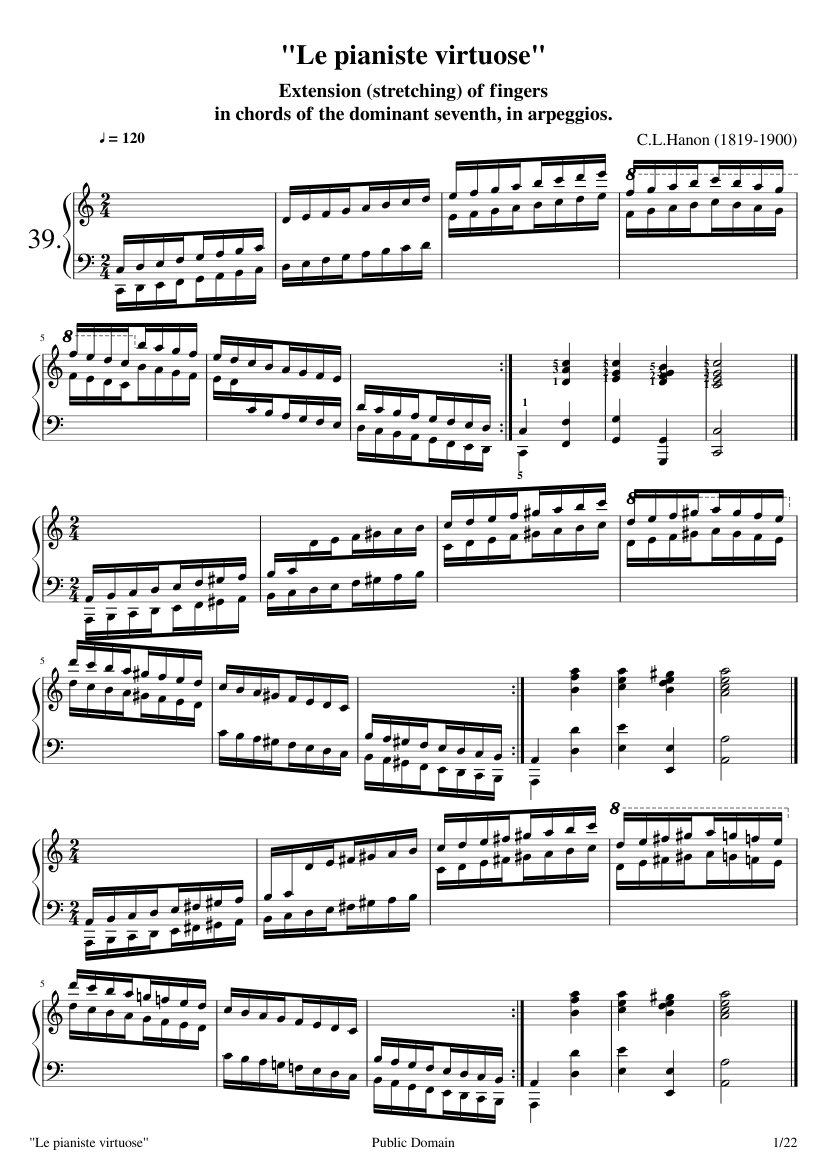 Hanon Part 2 Scales and Arpeggios 39 43 Sheet music for Piano (Solo ...