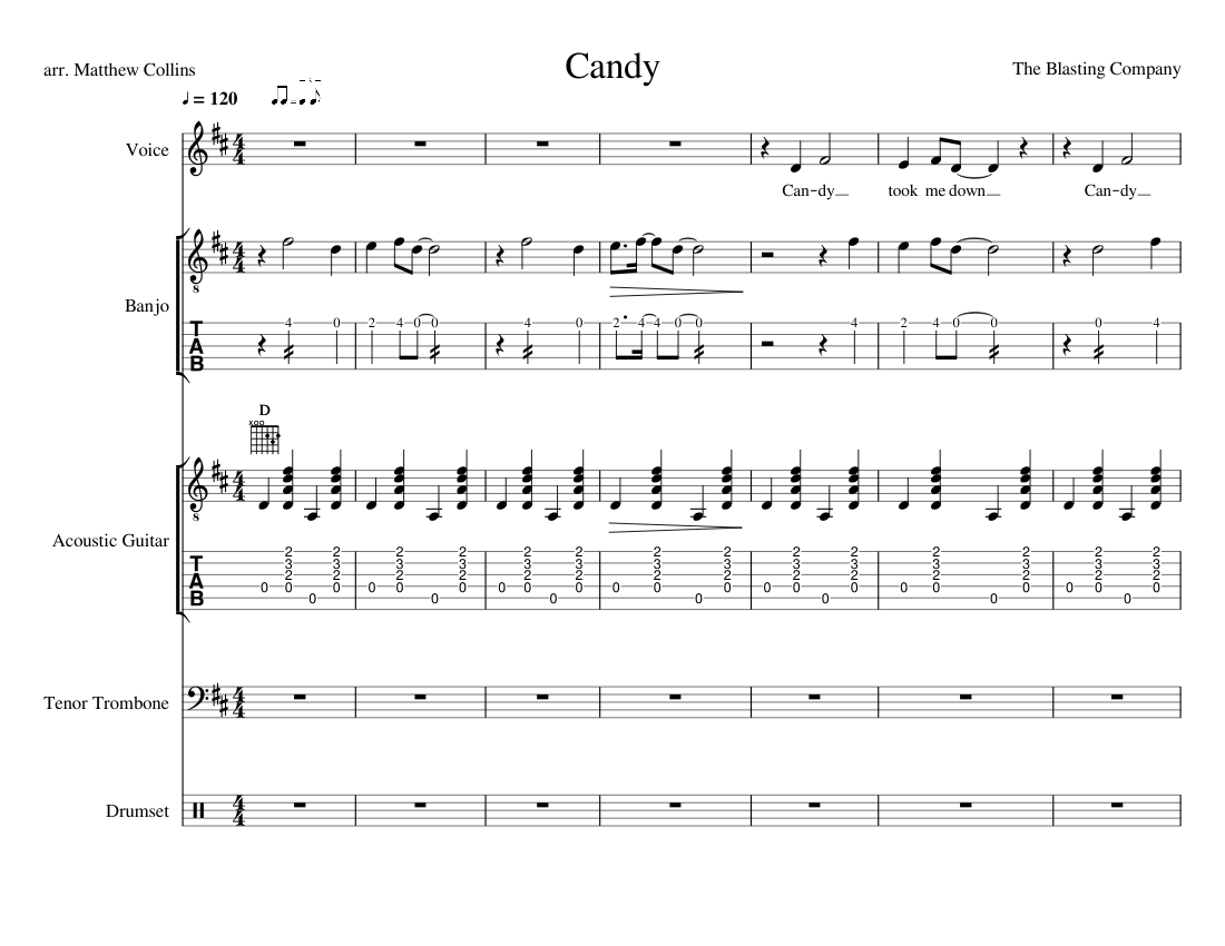 Candy Sheet music for Vocals, Trombone tenor, Guitar, Drum group & more ...