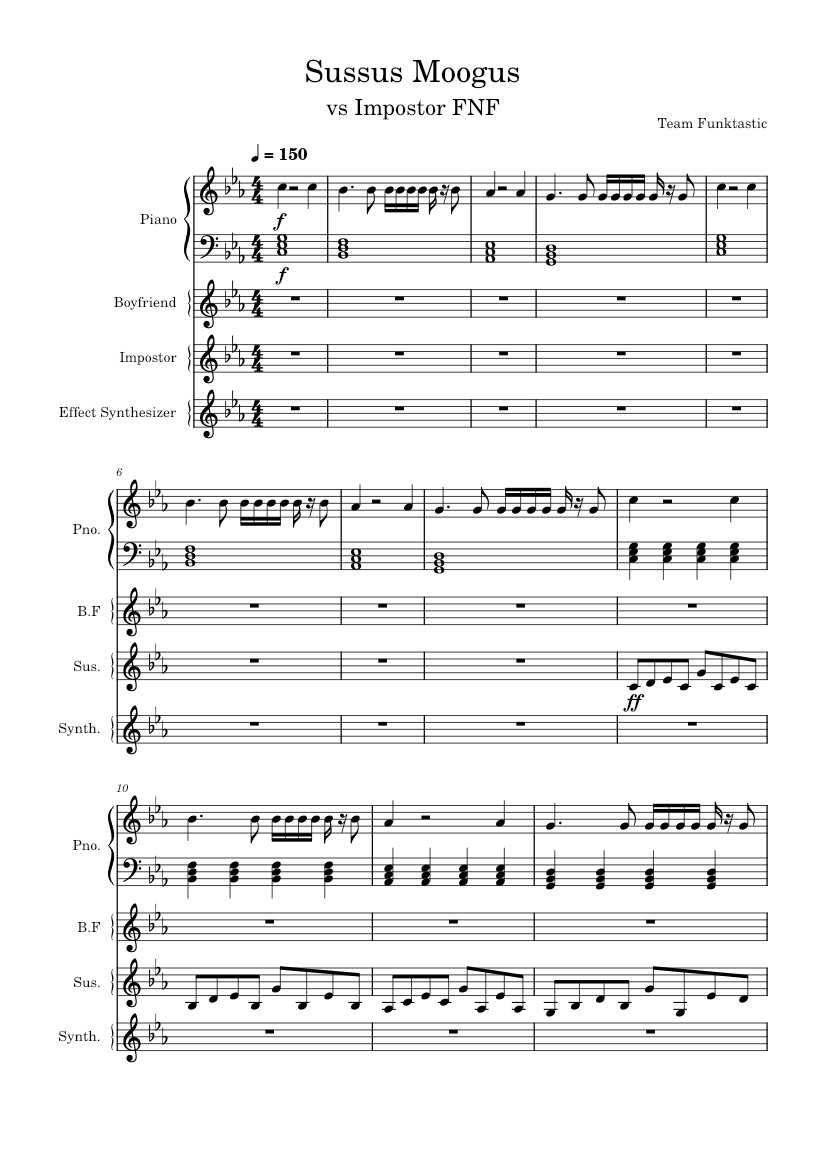 Sussus Moogus – Team Funktastic Sussus Moogus Sheet music for Piano ...