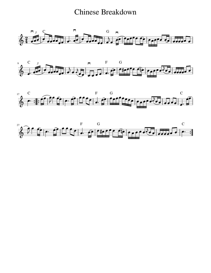 Chinese Breakdown Sheet music for Piano (Solo) | Musescore.com