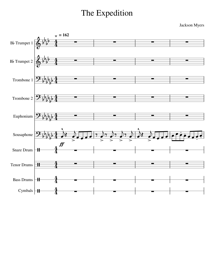 The Expedition Sheet music for Trombone, Euphonium, Trumpet in b-flat ...