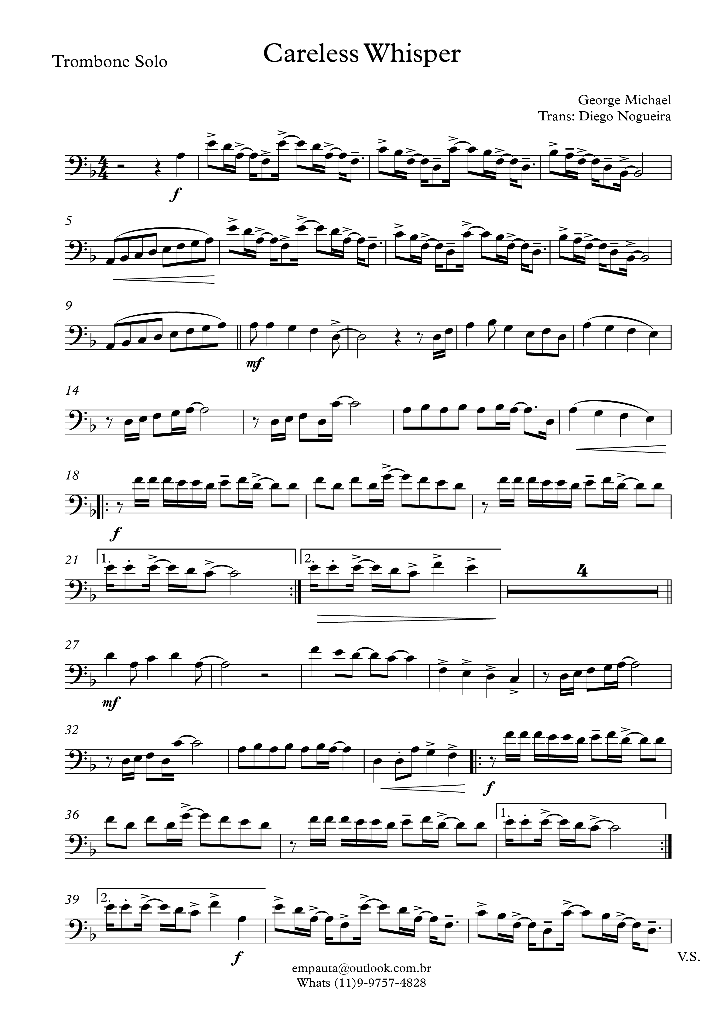 Play Official version of Careless Whisper Sheet Music by George Michael ...