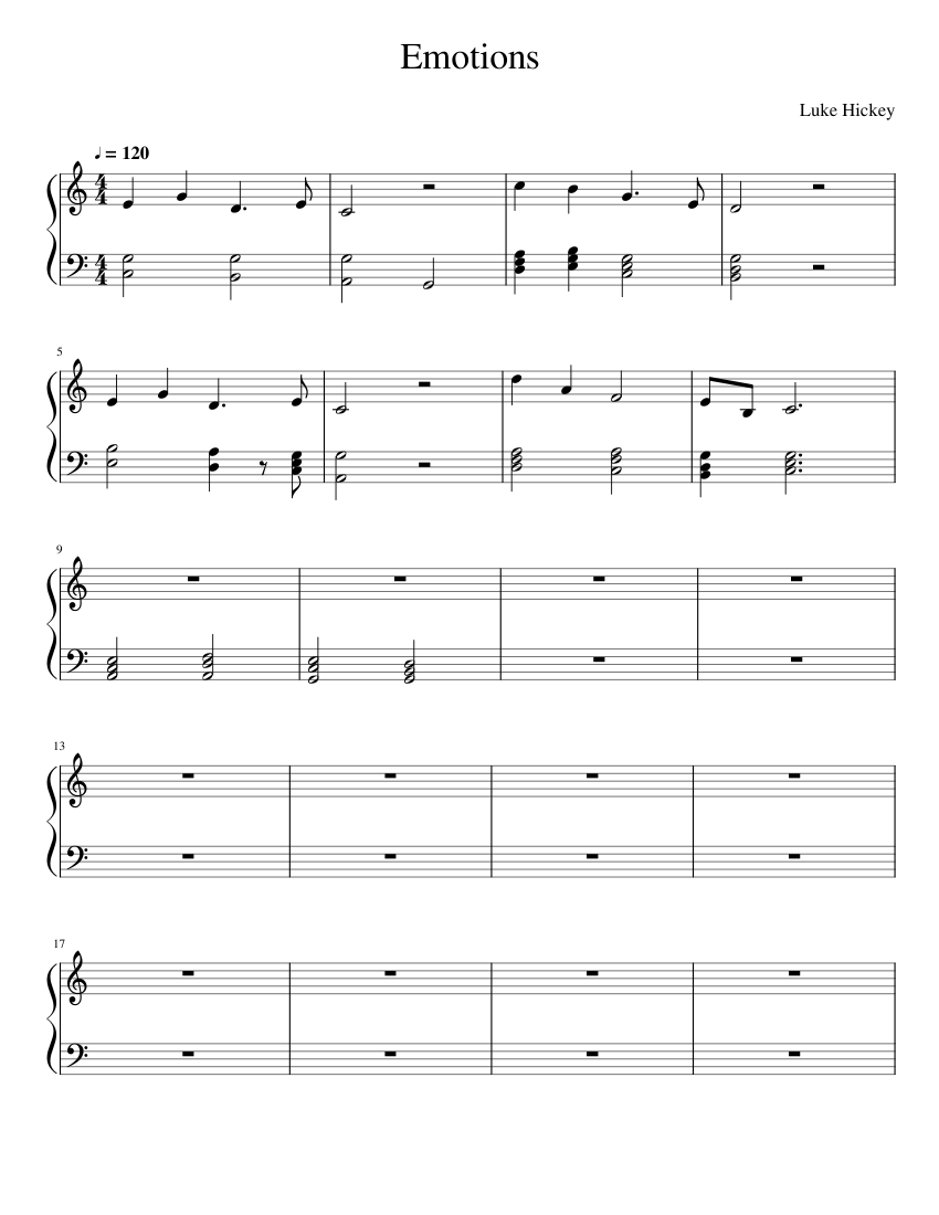 Emotions Sheet music for Piano (Solo) Easy | Musescore.com