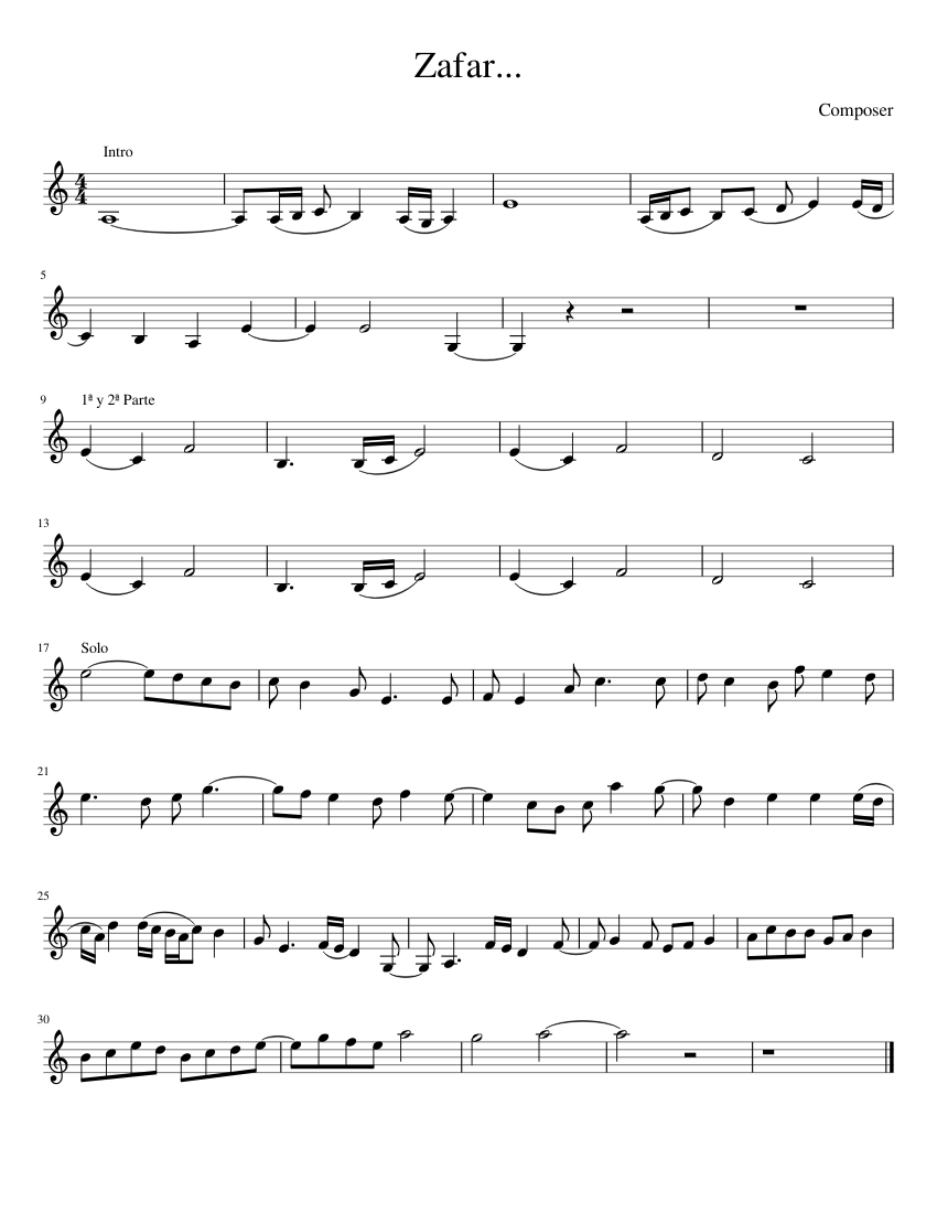 Zafar Sheet music for Piano (Solo) | Musescore.com