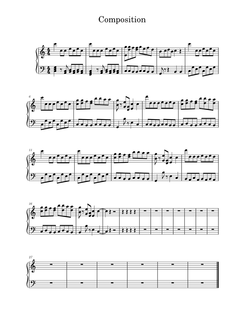 Composition Sheet music for Piano (Solo) | Musescore.com