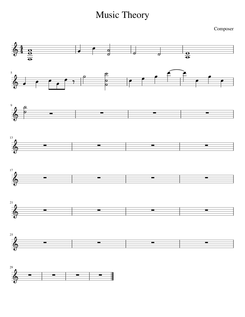 Music Theory Sheet music for Piano (Solo) Easy | Musescore.com