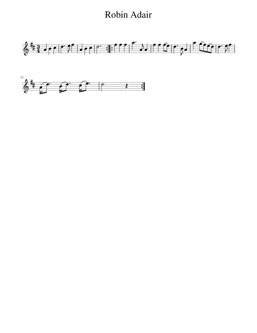 Robin Adair Sheet music for Piano (Solo) | Musescore.com