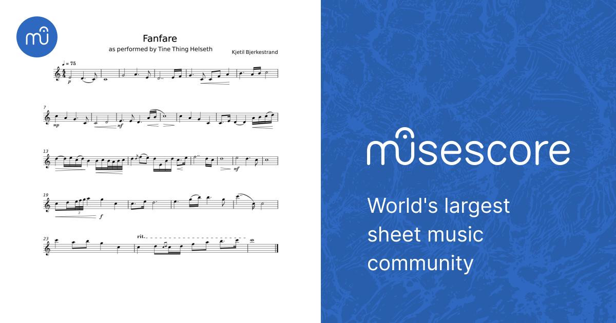 Fanfare - Tine Thing Helseth Sheet music for Piano (Solo) Easy ...