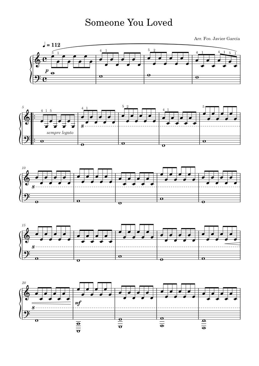 Someone you loved – Lewis Capaldi Someone you loved – (Lewis Capaldi) - Only accomp. Sheet music ...