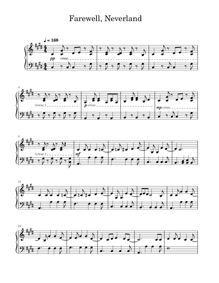 Farewell, Neverland – TOMORROW X TOGETHER Sheet music for Piano (Solo ...