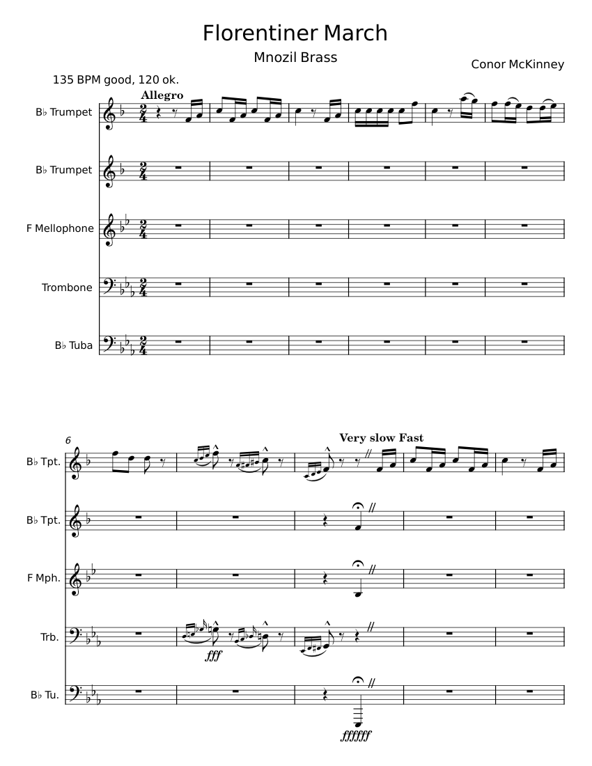 Florentiner March – Conor McKinney;Mnozil Brass Sheet Music for ...