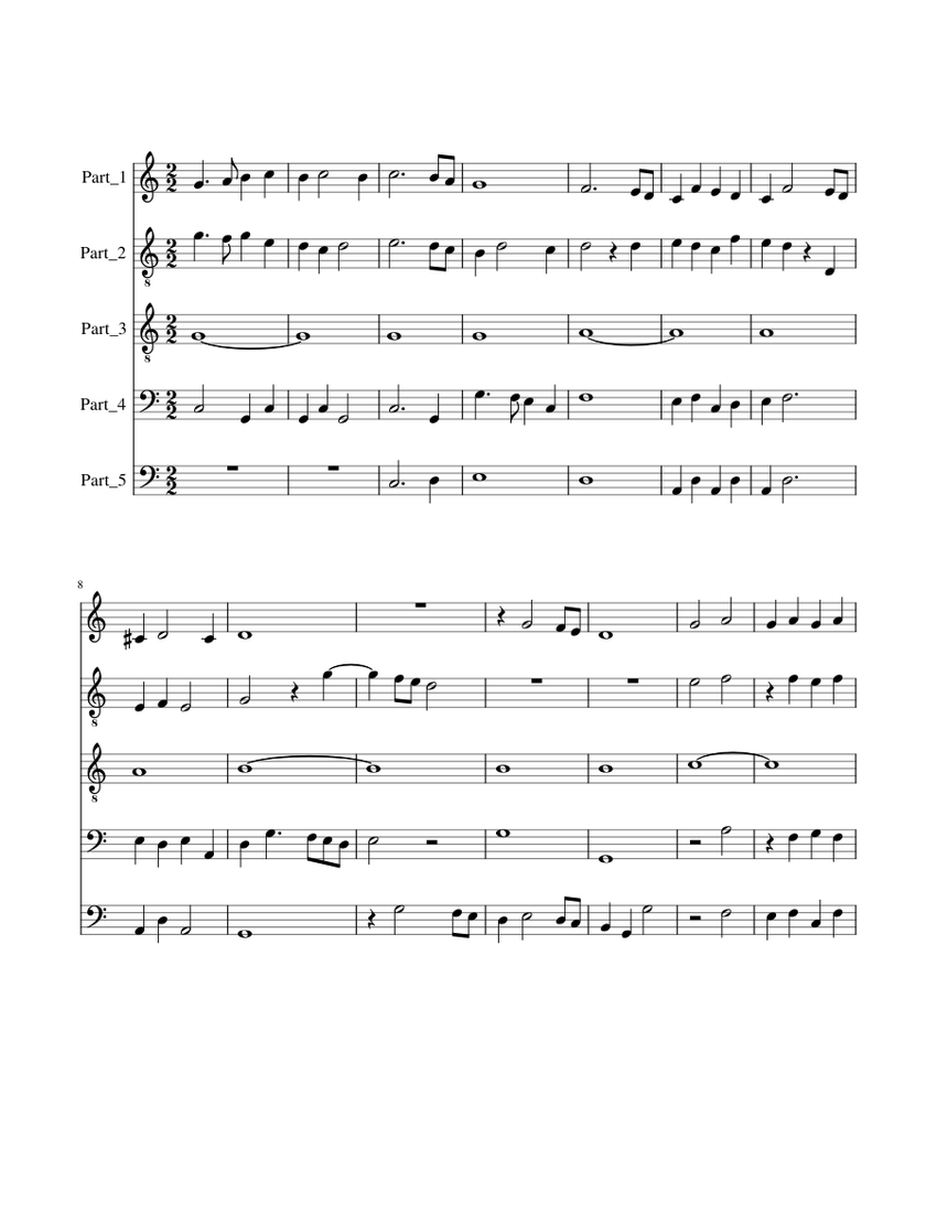 Ut re mi fa sol la Sheet music for Piano (Mixed Quintet) | Musescore.com