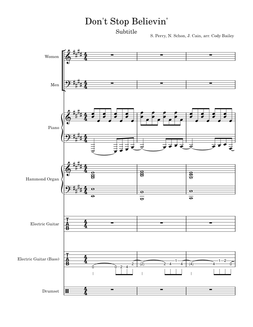 Don't Stop Believin' – Journey Don't Stop Believin' Sheet music for ...