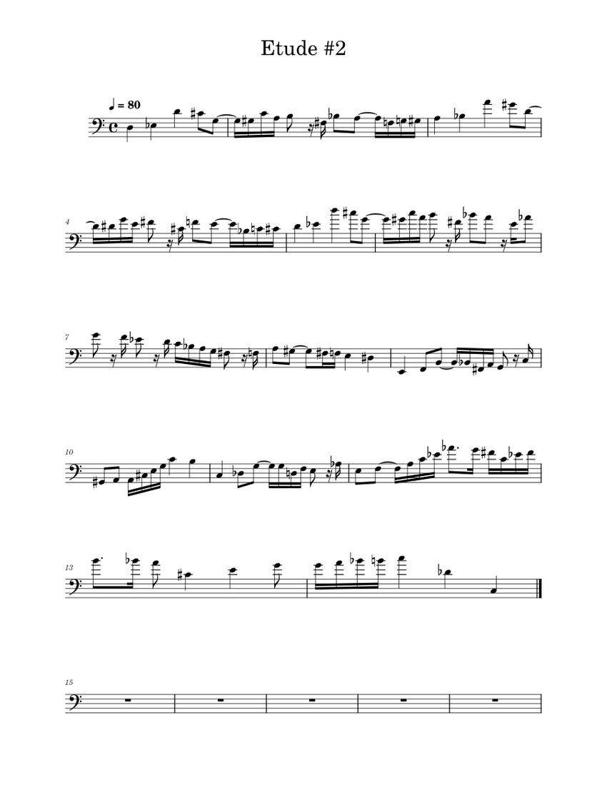 Etude #2 Sheet music for Piano (Solo) | Musescore.com