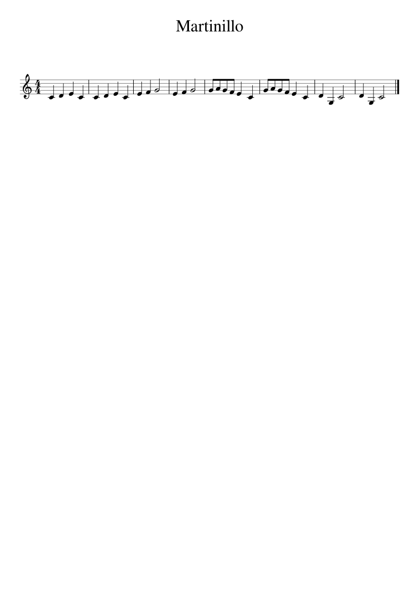 Martinillo – Canciones Infantiles Sheet music for Trumpet in b-flat ...