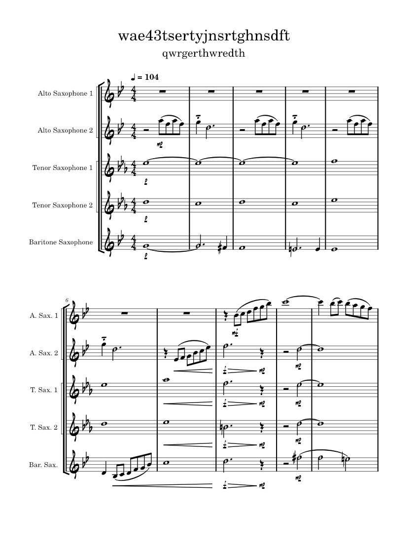 In a Sentimental Mood Sheet music for Saxophone alto, Saxophone tenor ...