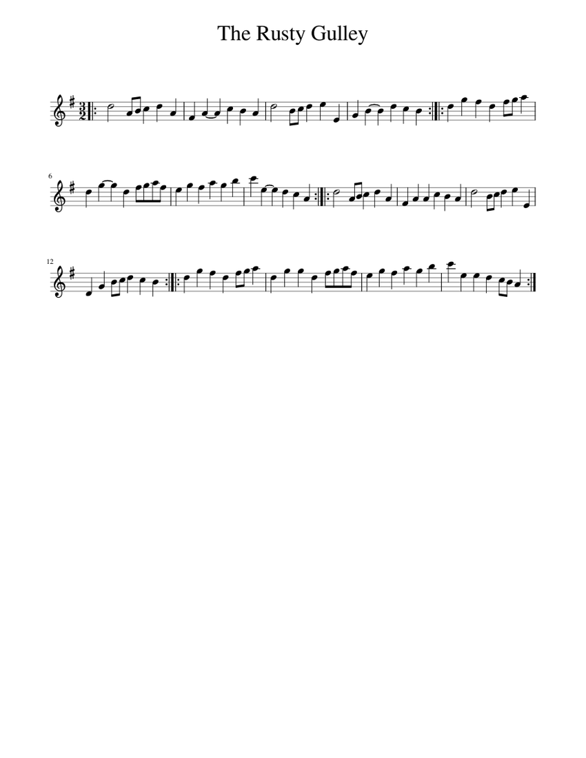 The Rusty Gulley Sheet music for Piano (Solo) Easy | Musescore.com