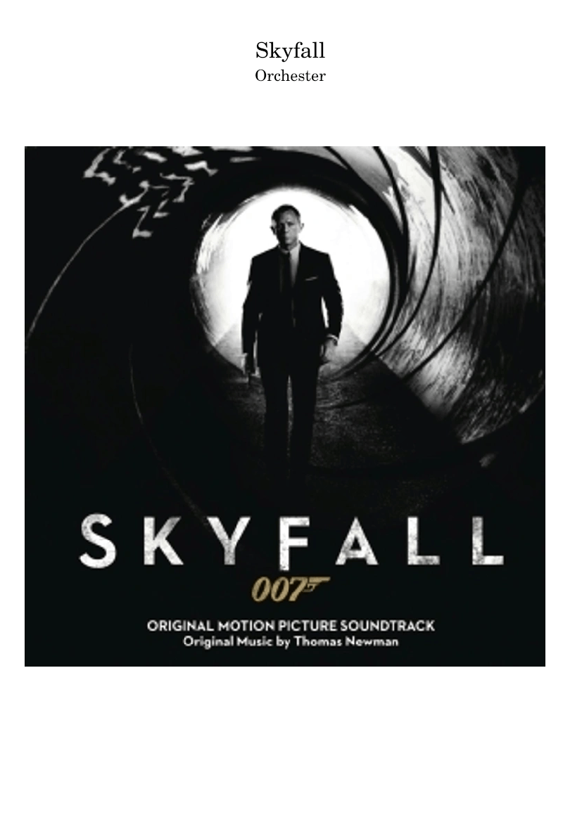 Skyfall – Adele Skyfall Symponic Orchester Sheet Music for Piano ...