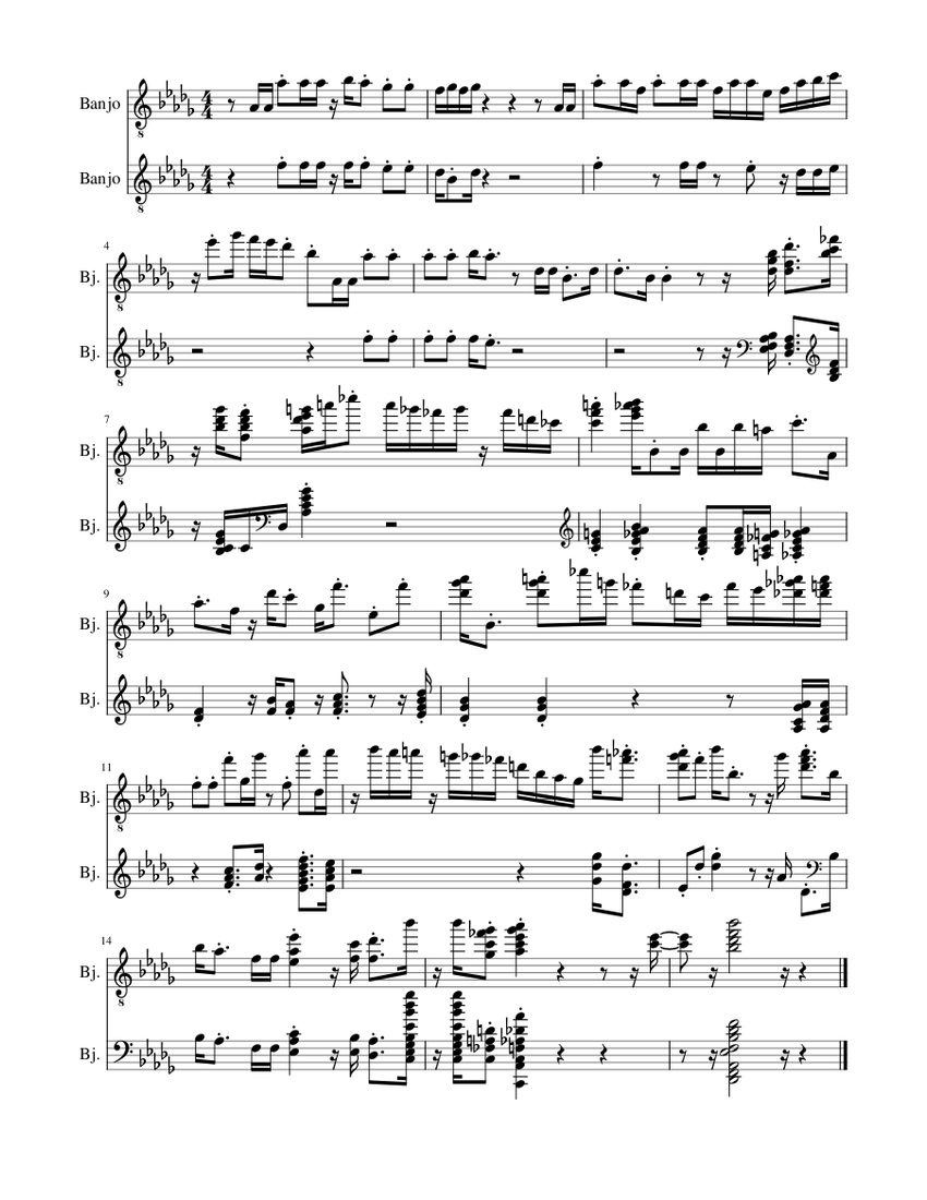 As Sheet music for Banjo (Mixed Duet) | Musescore.com