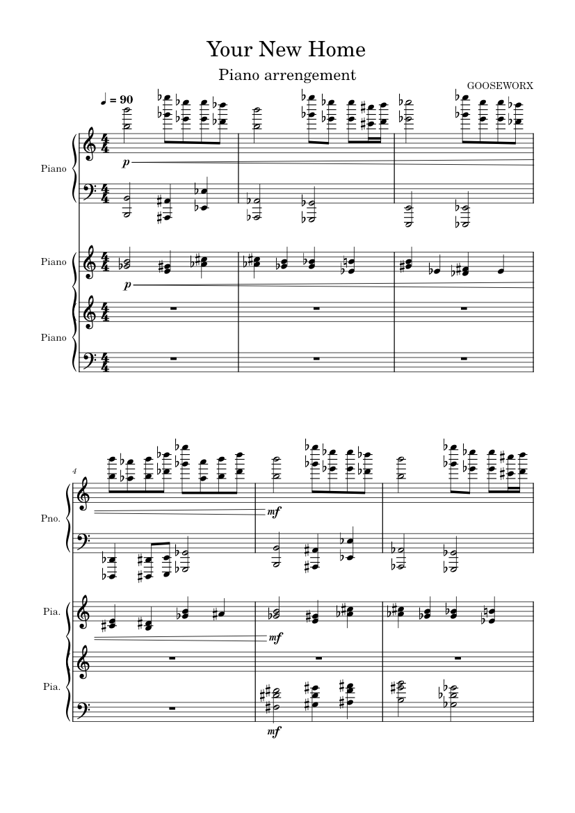 Your New Home – Gooseworx Sheet music for Piano (Mixed Trio) | Musescore.com