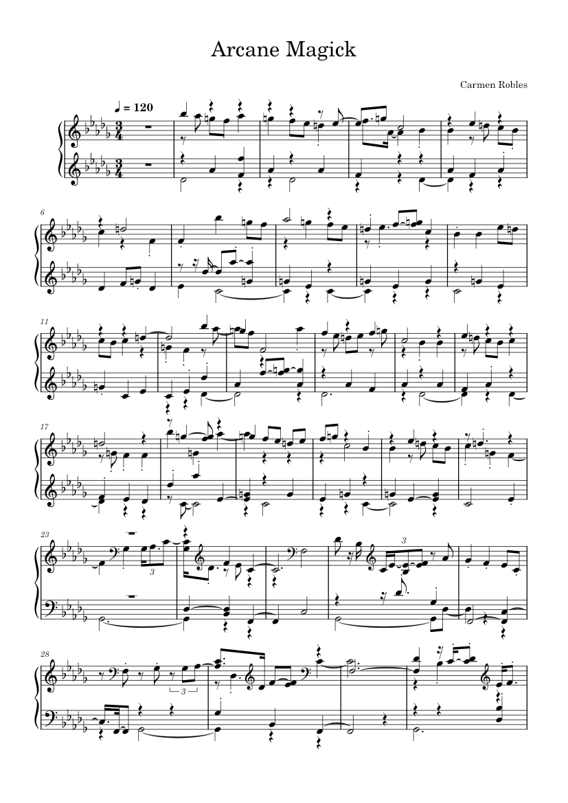 Arcane Magick Sheet music for Piano (Solo) | Musescore.com