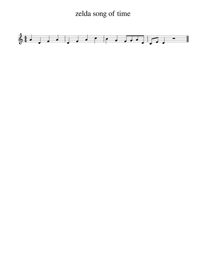 Zelda song of time Sheet music for Violin (Solo) | Musescore.com