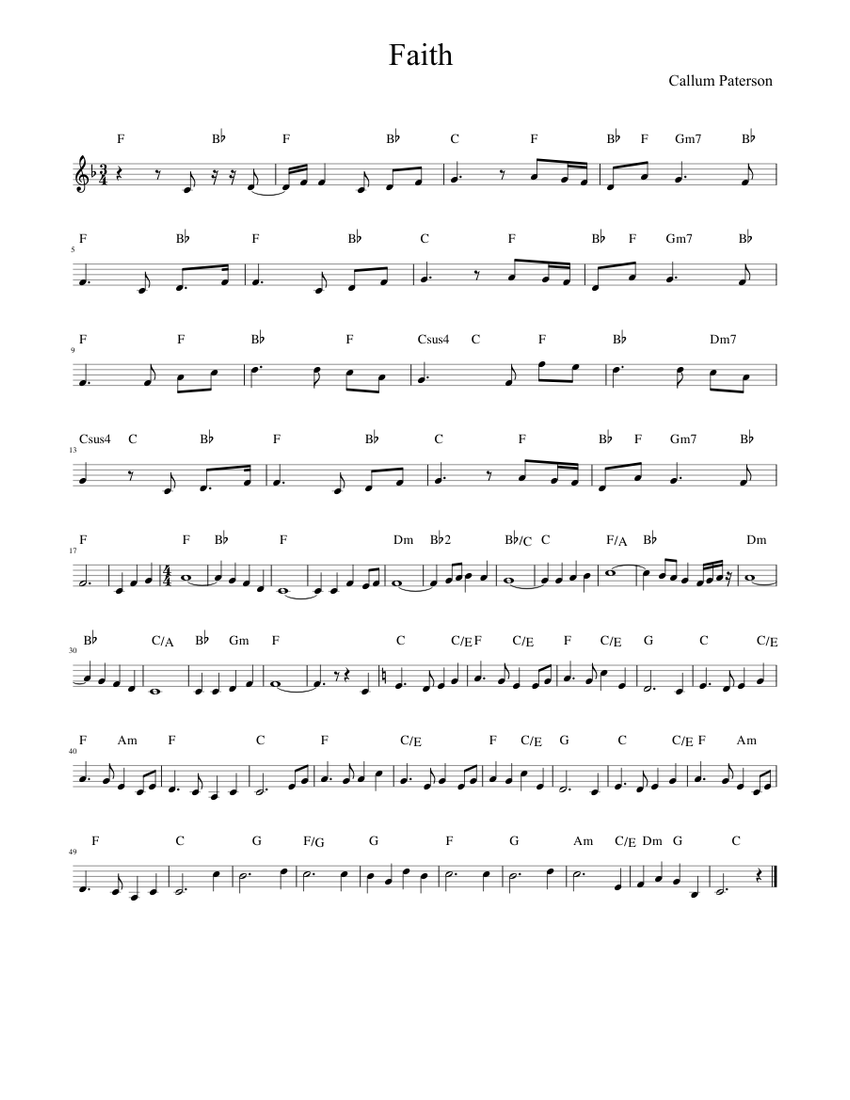 Faith - piano tutorial