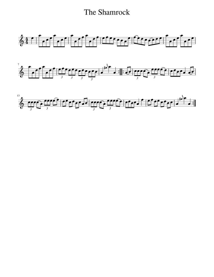 The Shamrock Sheet music for Piano (Solo) | Musescore.com