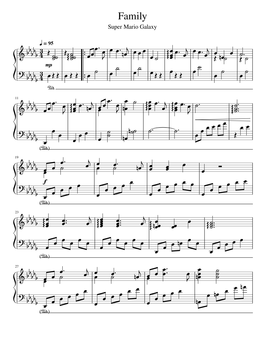 Family Sheet music for Piano (Solo) Easy | Musescore.com