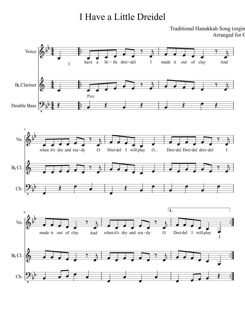 I have a Little Dreidel Sheet music for Voice (other) (Solo ...