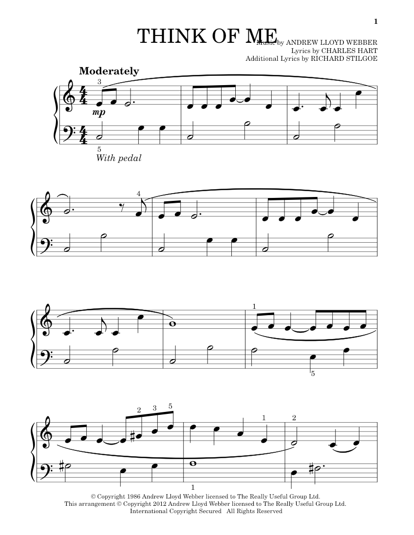 Play Official version of Think Of Me (from The Phantom Of The Opera ...