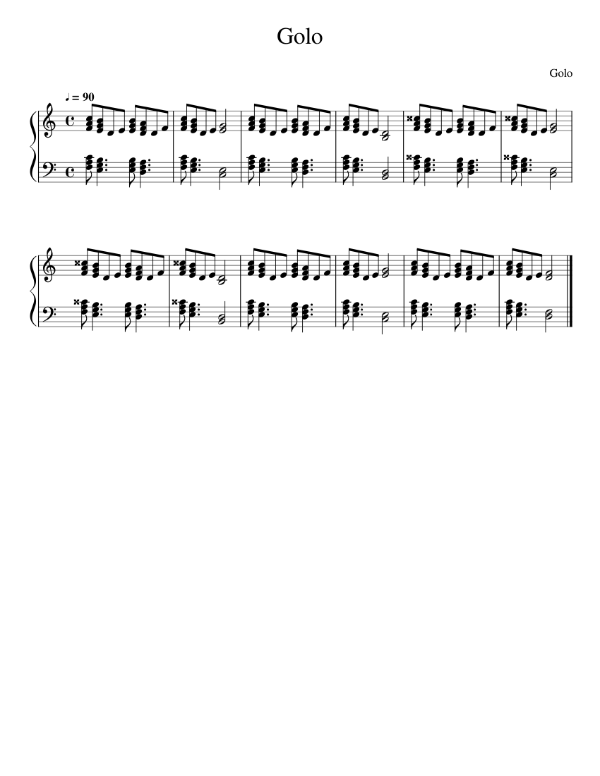Golo Sheet music for Piano (Solo) | Musescore.com