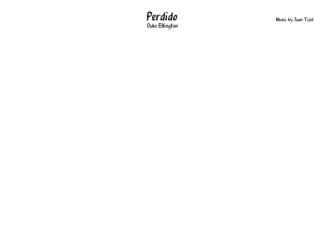 Perdido (Duke Ellington) - Full Big Band Arrangement Sheet Music for ...