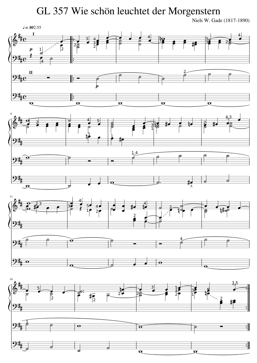 Choralvorspiel "Wie schön leuchtet der Morgenstern" - Niels Wilhelm ...