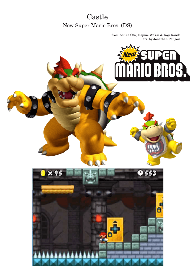 Castle | New Super Mario Bros. DS Sheet Music for Organ, Vocals, Drum ...