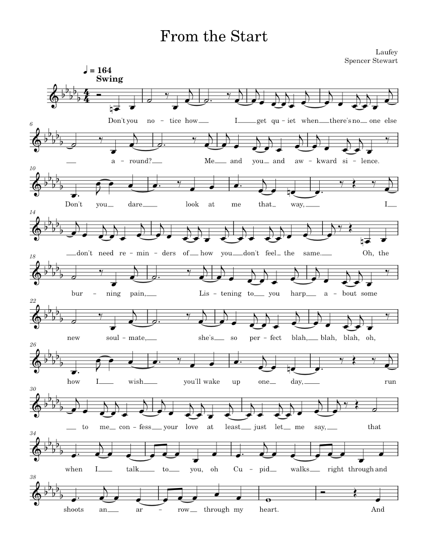 From the Start – Laufey Sheet Music for Clarinet other (Solo) | MuseScore.com