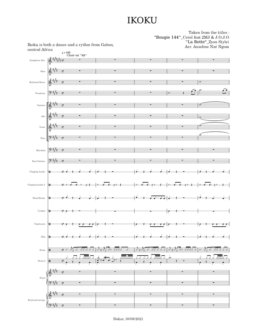 IKOKU Sheet music for Piano, Trombone, Soprano, Alto & more instruments ...