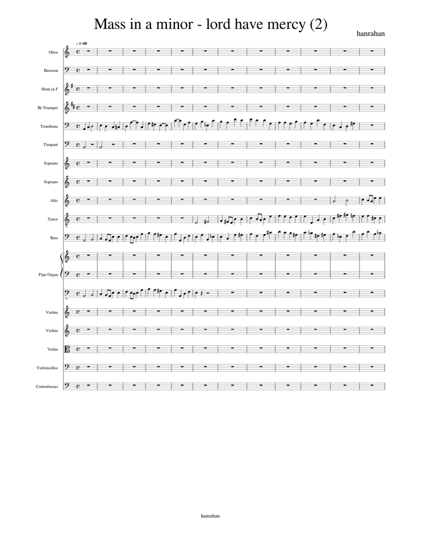 mass in a minor lord have mercy 2 - piano tutorial