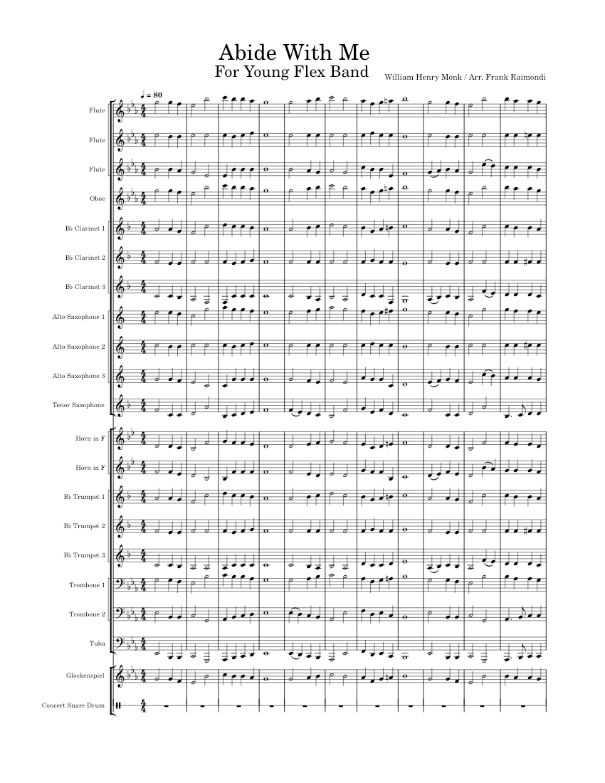 Abide with me – William Henry Monk Abide With Me (Flex Band Arrangement ...