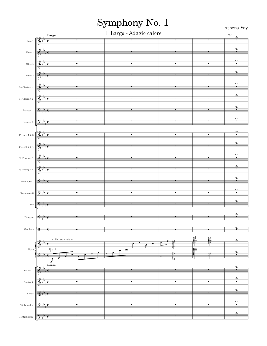 Symphony No. 1 in Eb Major - Athena Vay Sheet music for Trombone, Tuba ...