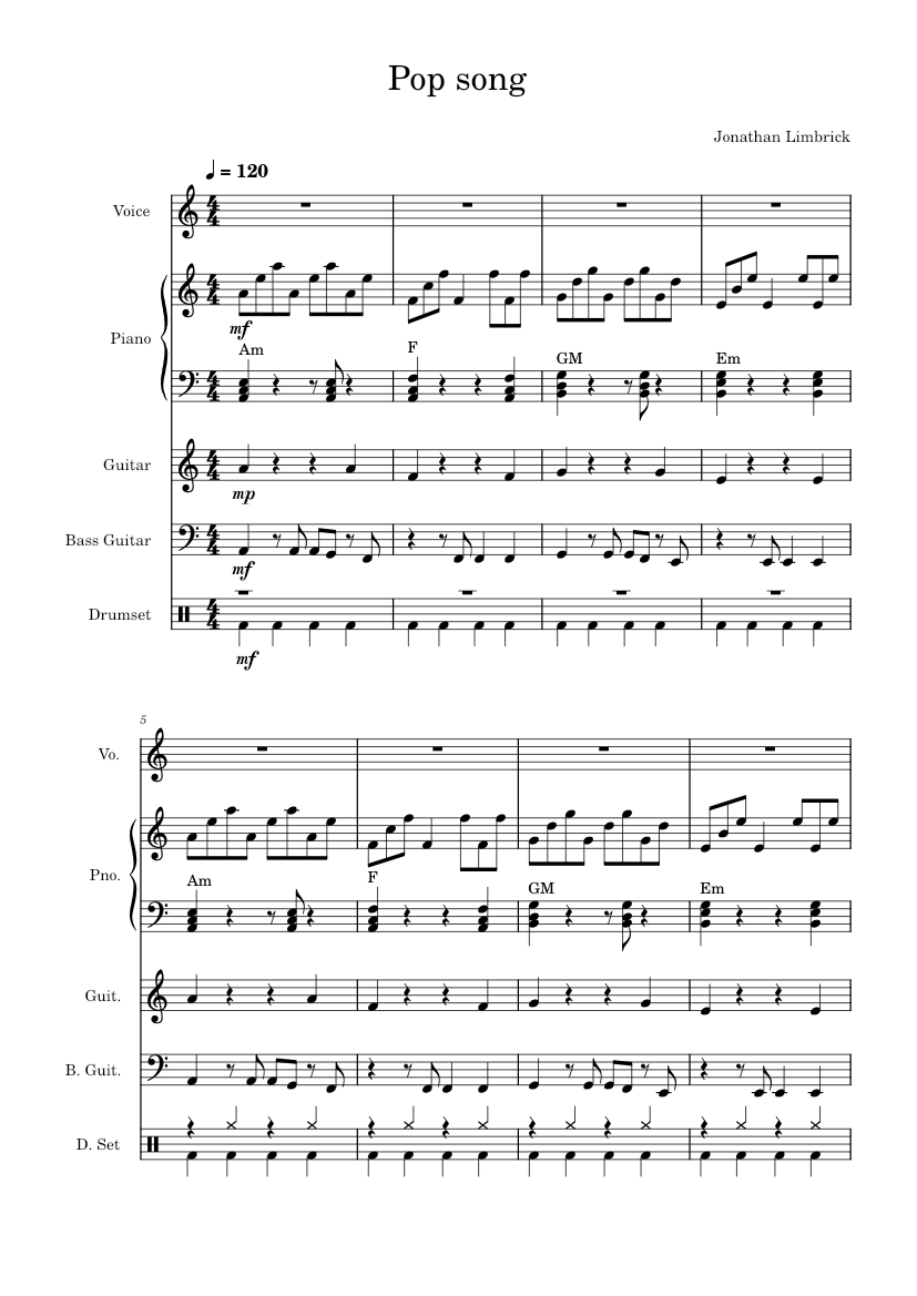 Year 12 pop song – Jonathan Limbrick Pop Song Sheet music for Piano ...