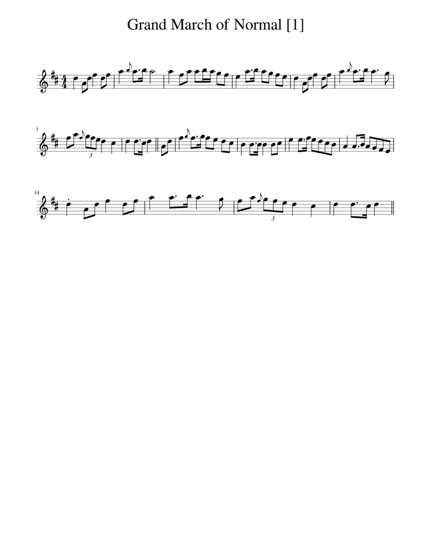 Grand March of Normal Sheet music for Piano (Solo) | Musescore.com