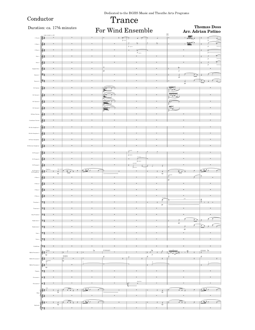 Trance Sheet music for Piano, Trombone, Euphonium, Tuba & more ...