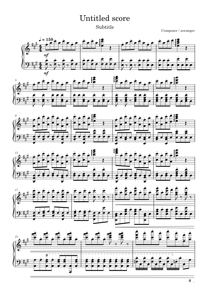 Ticking – TIN Ticking Sheet music for Piano (Solo) | Musescore.com