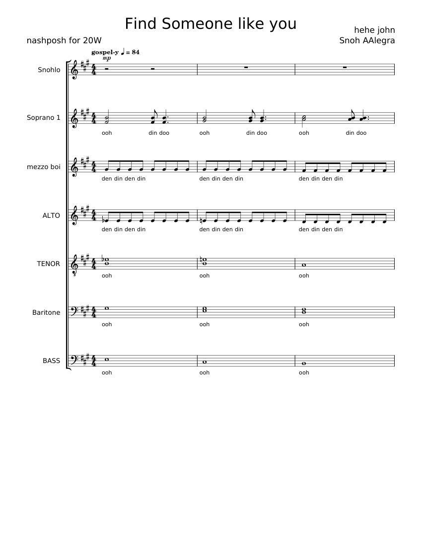 Find Someone Like You - Snoh Aalegra Sheet Music for Soprano, Vocals ...
