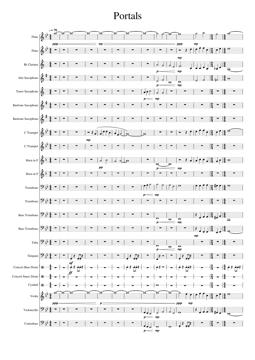 Portals Sheet music for Trombone, Tuba, Trombone bass, Flute & more ...
