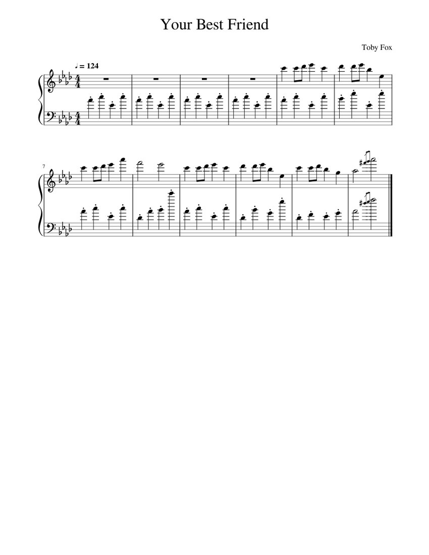 Your Best Friend Sheet music for Piano (Solo) | Musescore.com