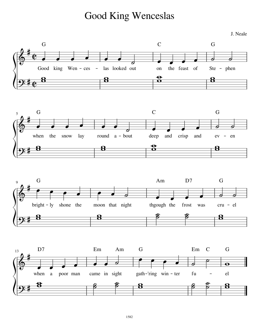 Good King Wenceslas Sheet music for Piano (Solo) | Musescore.com
