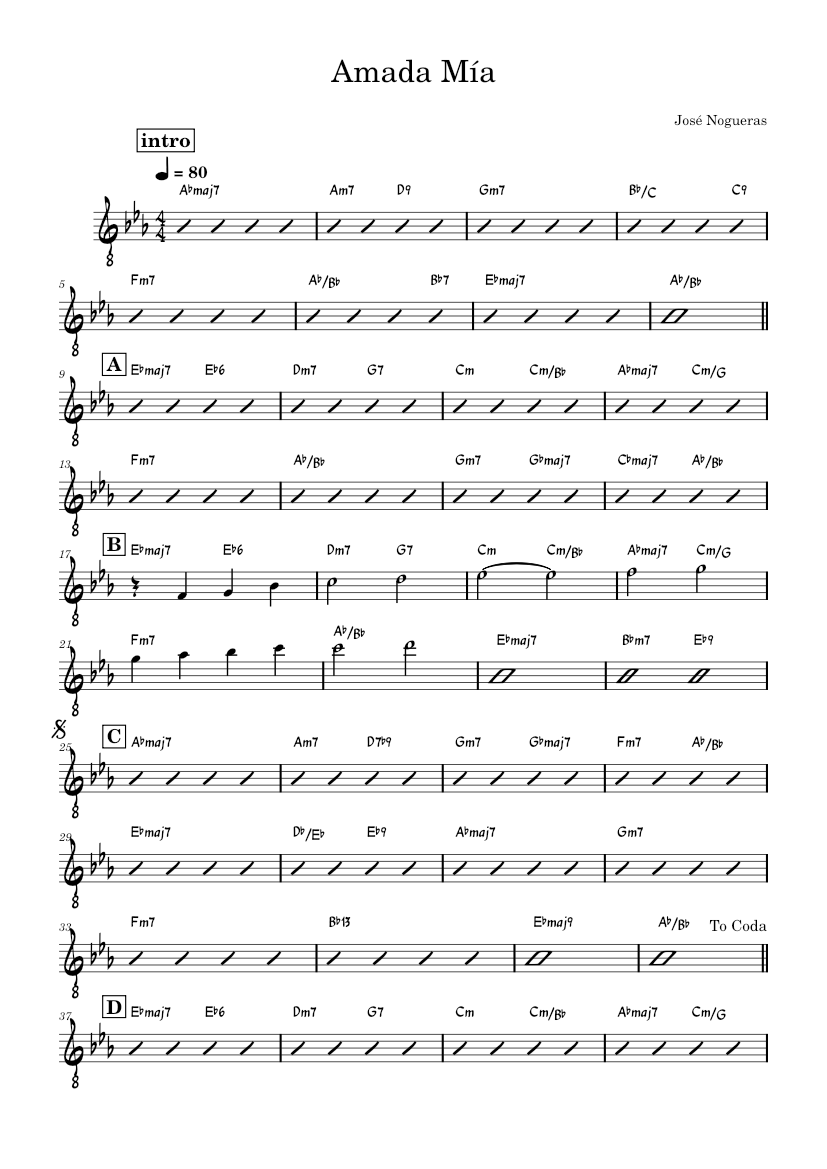 Amada Mía – Cheo Feliciano Amada Mía Sheet Music for Guitar (Solo ...
