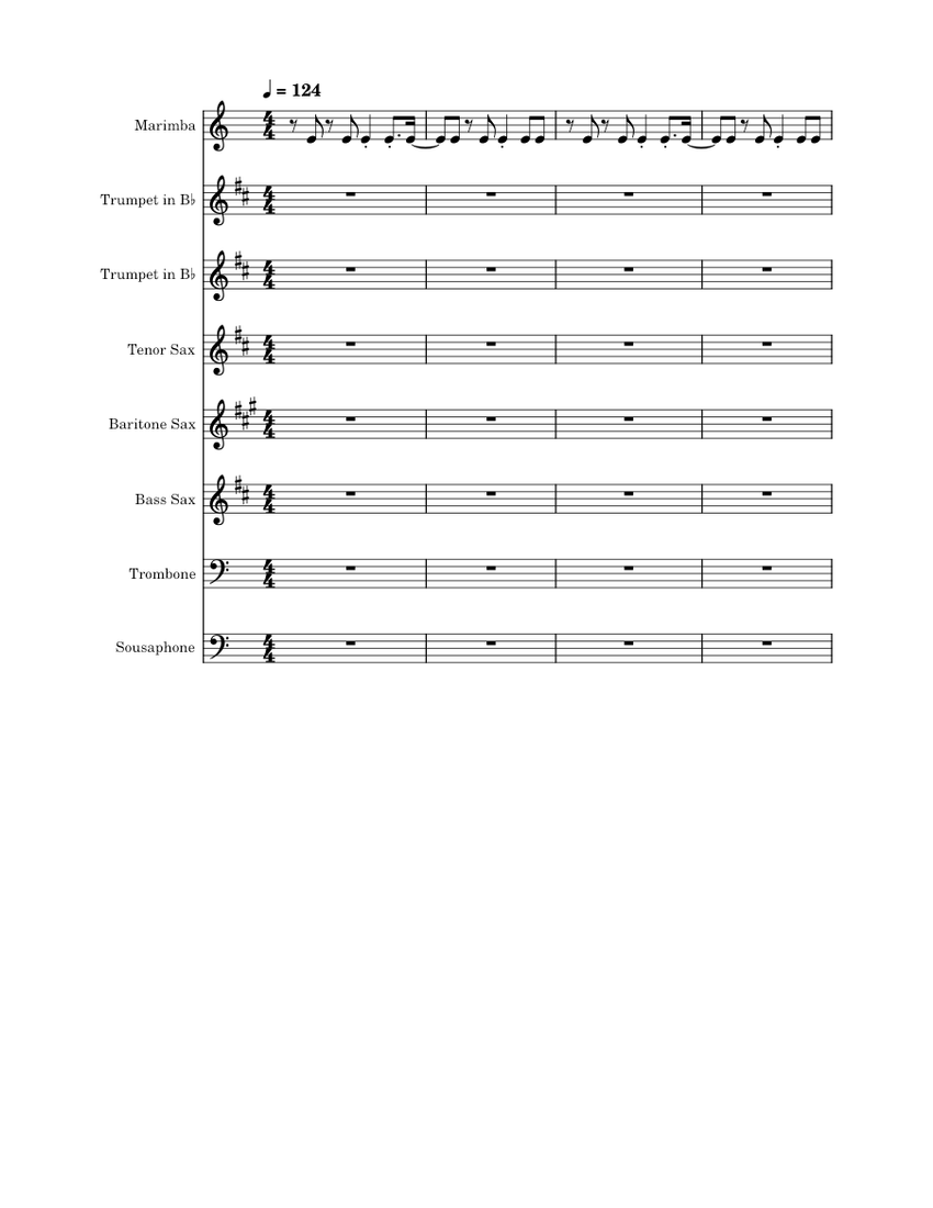 Infinite – MEUTE Sheet music for Trombone, Saxophone tenor, Saxophone baritone, Trumpet in b ...